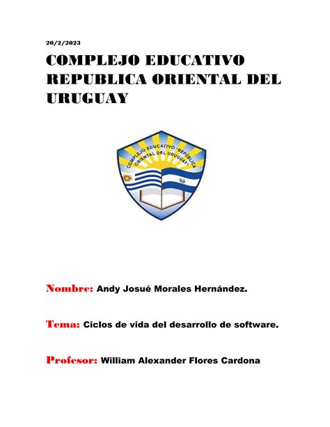 Ciclo De Vida Del Desarrollo De Software By Andy Josue Morales