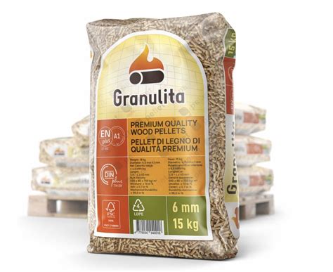 Briketes Granulas Kamīnmalka Granulas 6 Mm Gl 1 Palete