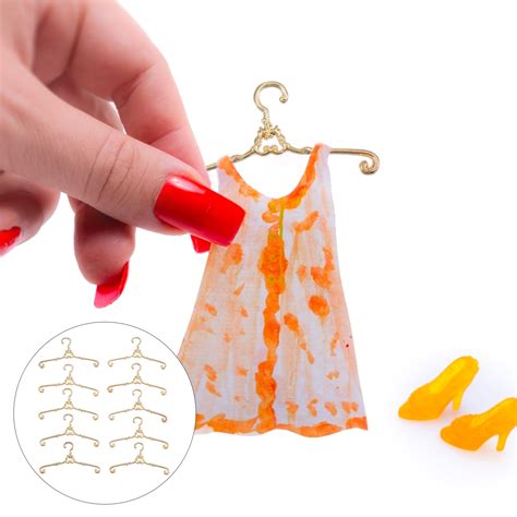Hemoton 10pcs Alloy Hangers Small Hangers Mini Hangers For Mini Retro