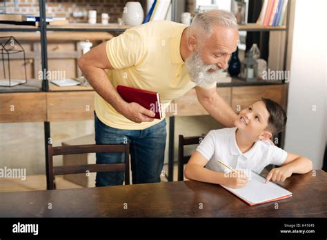 Grandson Asking Grandfather
