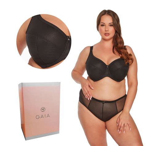 Biustonosz Semi Soft Sonia MAXI półusztywniany czarny H GAIA Moda Sklep EMPIK