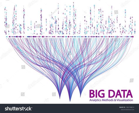 Big Data Statistical Analysis Visualization Concept Vector Design 0 And 1 Binary Information