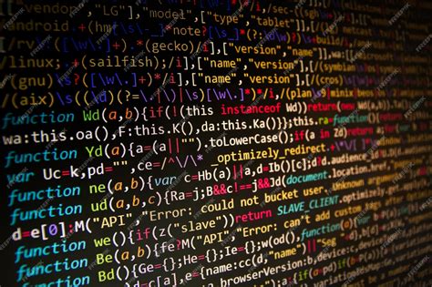 Premium Photo Programming Code Abstract Screen Of Software Developer