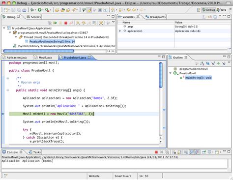 a vueltas con la programación depuración de java con eclipse