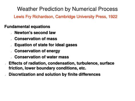 Ppt Intro To Nwp Numerical Weather Prediction Powerpoint Presentation