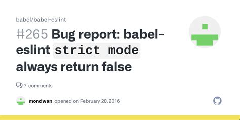 Bug Report Babel Eslint `strict Mode` Always Return False · Issue 265 · Babelbabel Eslint