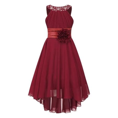 Freebily Robe Cérémonie Fille Enfant Strass Brillant Mariage Demoiselle