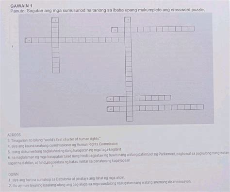 GAWAIN Panuto Sagutan Ang Mga Sumusunod Na StudyX