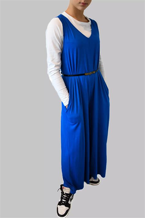 Pockets For Women Royal Blue Jumpsuit With Pockets