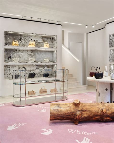 Patagonia Granite And Wooden Logs Decorate Off White Milan Store
