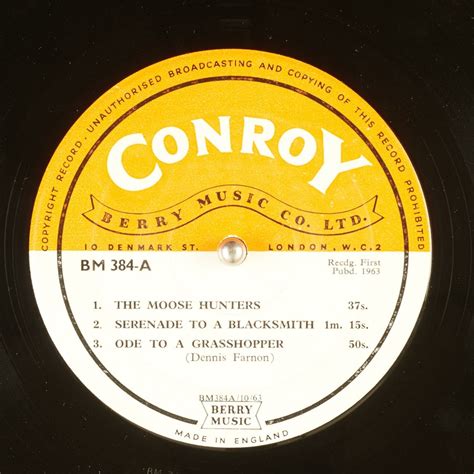 1 The Moose Hunters 2 Serenade To A Blacksmith 3 Ode To A