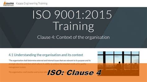 ISO Clause 4 Kappa Engineering