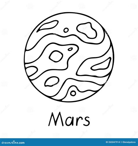 How To Draw Mars Coloring Page Trace Drawing