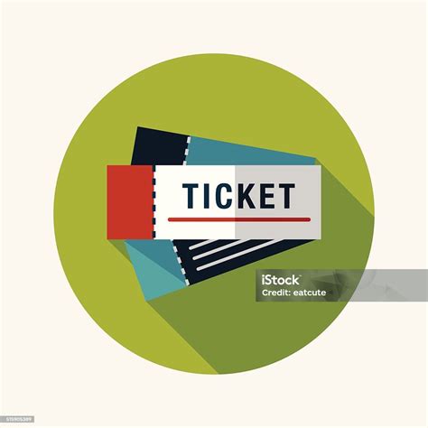 항공권 평편 아이콘크기 긴 Shadow Performing Arts Event에 대한 스톡 벡터 아트 및 기타 이미지