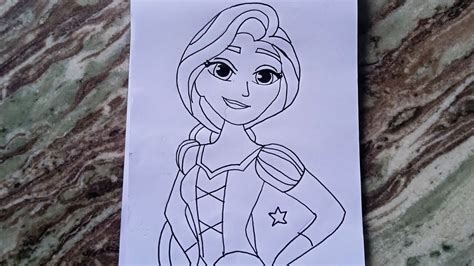 How To Draw Princess Rapunzel Disney Tangled Disney S Princess Rapunzel Drawing YouTube