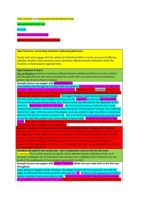 Faith Example Essay Topic Sentence And Comparative Words Between