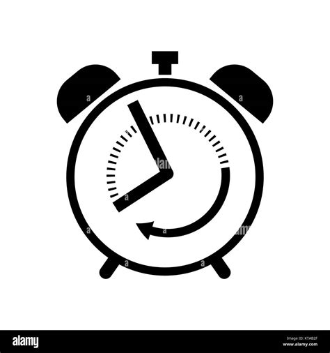 Icono De La Línea De Reloj Alarma Signo Del Vector De Esquema Imagen