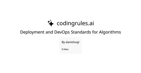 deployment and devops standards for algorithms coding rules codingrules ai