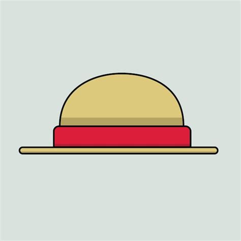Sombrero De Paja Mugiwara No Luffy Vector Premium