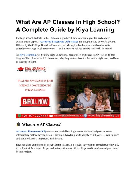 Ppt What Are Ap Classes In High School A Complete Guide By Kiya