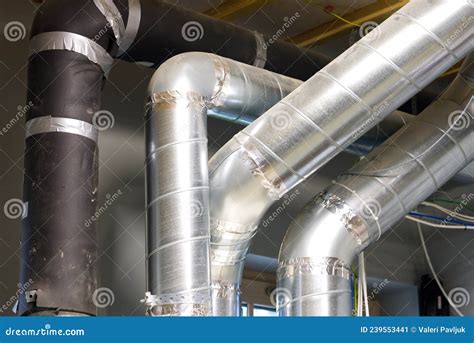 The Ventilation Scheme In A Private House Air Piping Layout Stock