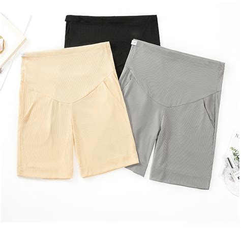 Badu Bg Летни шорти от ледена коприна за бременни Едноцветни широки крачоли с висока талия