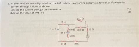 Solved 6 In The Circuit Shown In Figure Below The 6 2 Chegg Com