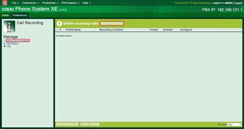 ozeki voip pbx generate encryption keys for call recording encryption
