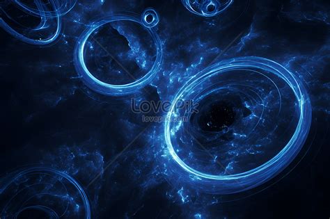 파란색 회로 및 링 구조 배경 사진 및 창의적인 일러스트 무료 다운로드 Lovepik