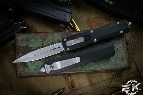 Microtech Dirac Delta Otf Automatic Knife Black 375 Dagger Stonewash