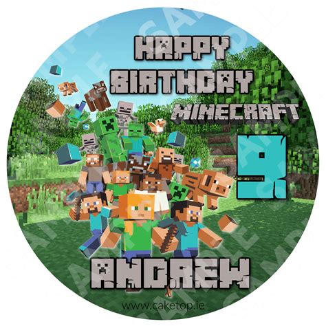 Minecraft Cake Printable Image Free Printable