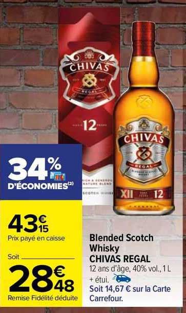 Promo Blended Scotch Whisky Chivas Régal chez Carrefour iCatalogue fr