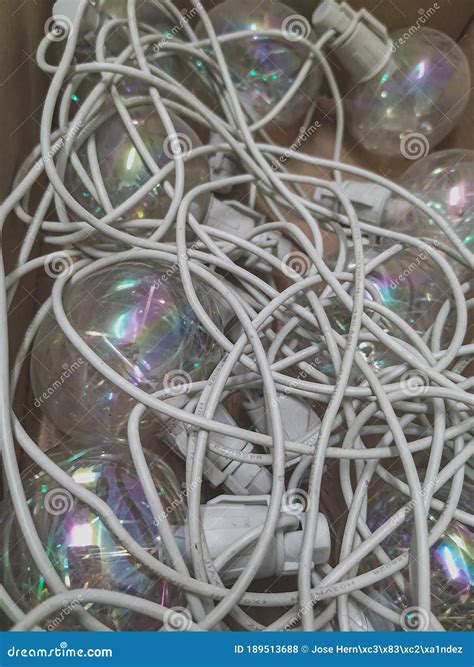 Tangle Of Wires And Bulbs Stock Photo Image Of Electricity