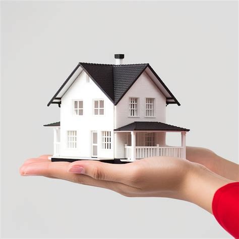 Premium Photo Photo Hand Presenting Model House For Home Loan Campaign