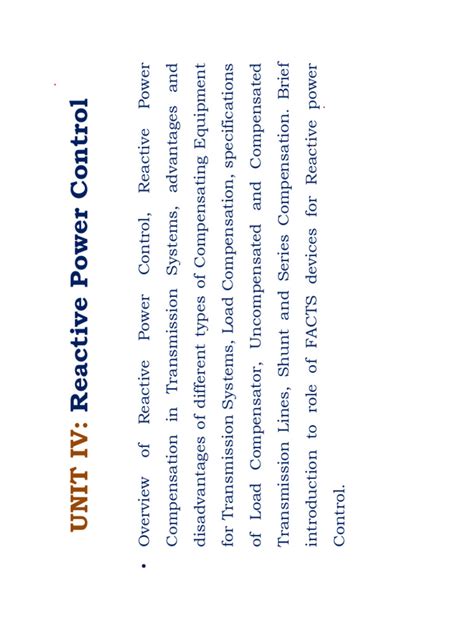 Psoc Unit Iv Pdf Ac Power Electric Power