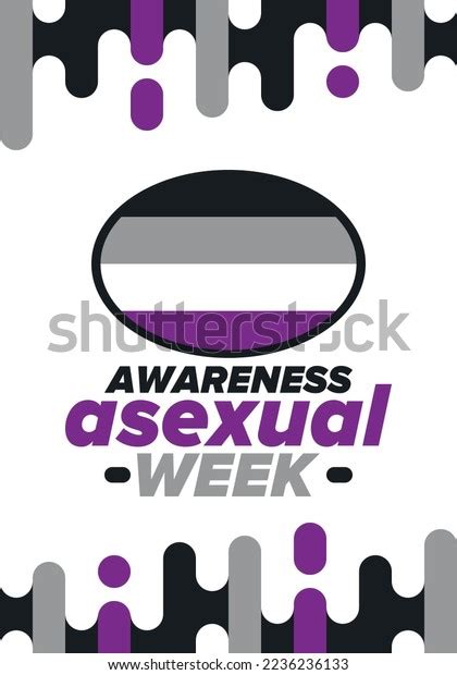 Asexual Awareness Week International Campaign Educate Stock Vector