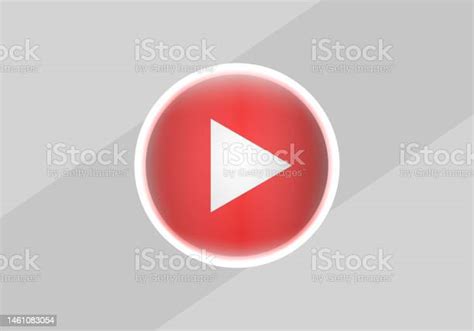 빨간색 재생 버튼 웹 사이트 아이콘 기호입니다 벡터 웹 버튼입니다 스톡 이미지 Eps 10 3차원 형태에 대한 스톡 벡터 아트