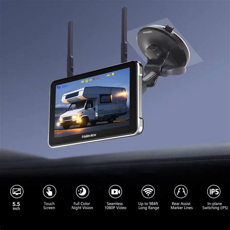 byte tango bt6 touch 1080p wireless backup camera system with touch screen