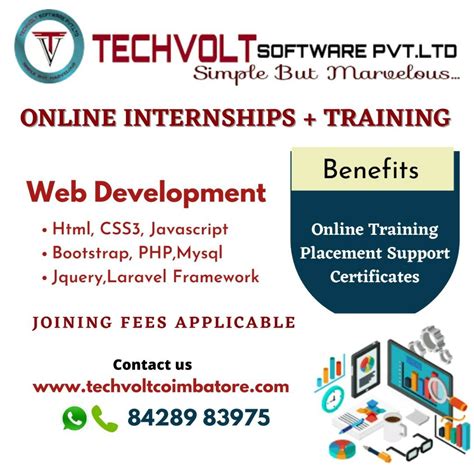 Techvolt Software Coimbatore On Linkedin Summerinternshipinternship
