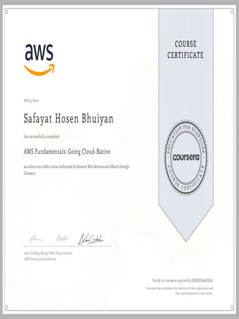 coursera aws fundamentals going cloud native pdf