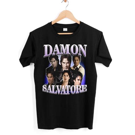 Damon Salvatore Shirt 90s Tee Vampire Tshirt Vintage Bootleg Style T