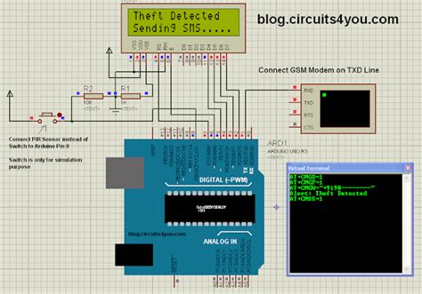 Gsm Based Home Security System Using 8051 Circuit Diagram Mi