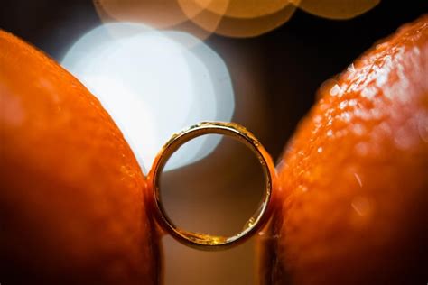 Premium Photo Wedding Ring With Orange