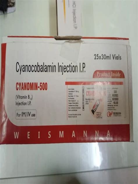 Cyanocobalamin Injection I P 500 Mcg 30 Ml At ₹ 48 Vial In Chennai Id 23720320433