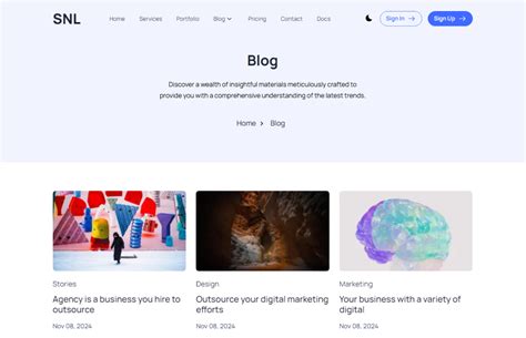 SNL Pro NextJs Tailwind Website Template
