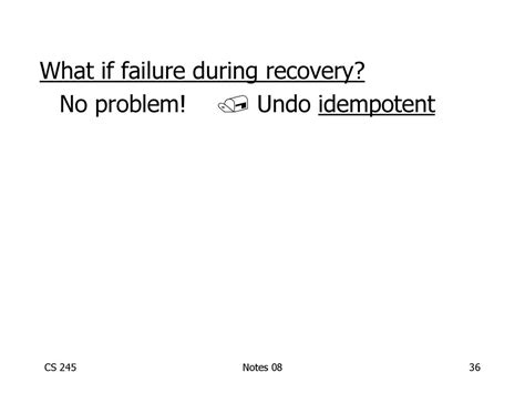 Cs Database System Principles Notes Failure Recovery Ppt