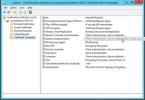 Server Configuration Certificate Templates Networking Fun