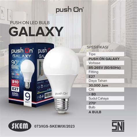 Jual Lampu Led Bulb W Bohlam E Bulb Watt Cahaya Led Putih Garansi Sni Push On Galaxy
