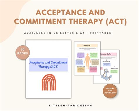 Acceptance And Commitment Therapy Act Worksheets Body Scan Therapy Office Decor Therapist