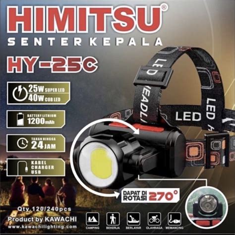 Jual Senter Kepala Puter Himitsu Hy 25c 25w Bisa Diputer Cob Plus